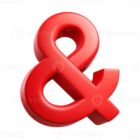 Memorable Mid Century Minimal Geometric Ampersand In Bright Red Scalable Single Weight Stroke