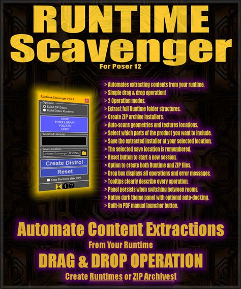 Runtime Scavenger Python Script For Poser 12 Renderosity
