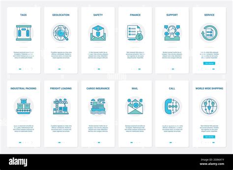 Logistics Delivery Service Worldwide Shipping Technology Vector Illustration Ux Ui Onboarding