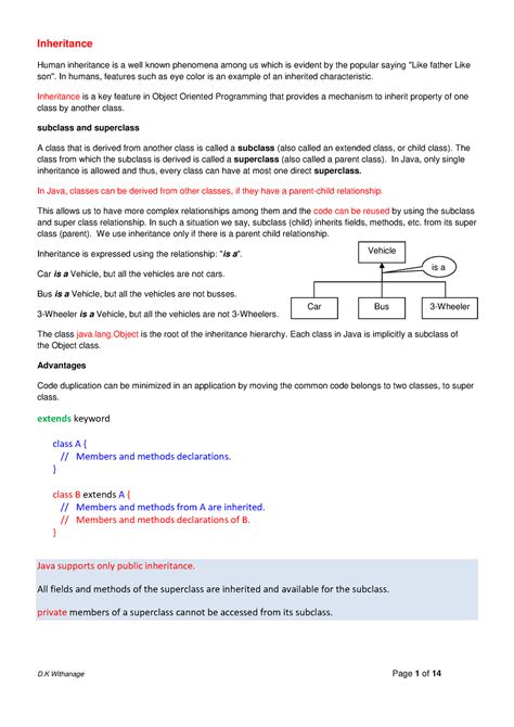 Final Java Inheritance Inheritance Human Inheritance Is A Well Known