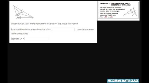 What Value Of X Will Make N The Incenter Use Figure YouTube
