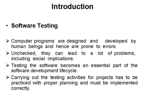 Software Testing Manual Testing Concepts Introduction Software Testing