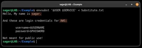 Replace Environment Variables Using The Envsubst Command