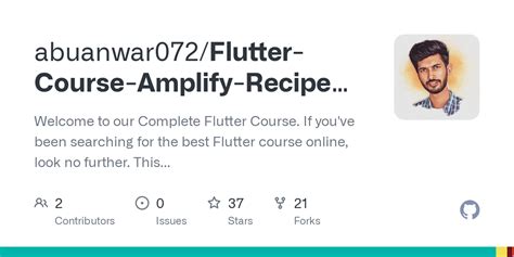 GitHub Abuanwar072 Flutter Course Amplify Recipe App Welcome To Our