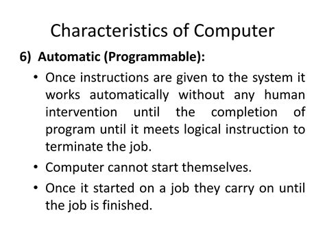 computer meaning and characteristics english pptx