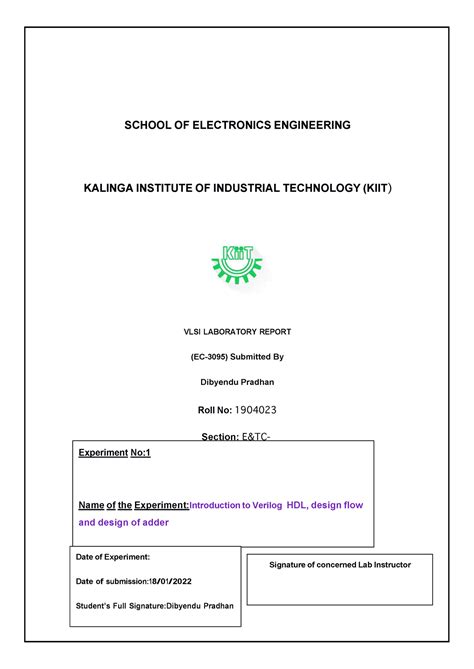 vlsi lab exp 1 vlsi lab experiment 1 semester 6 th section eandtc