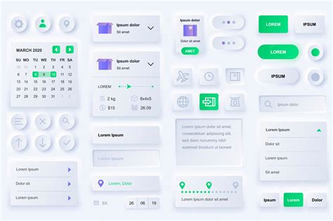 Premium Vector User Interface Elements For Delivery Mobile App