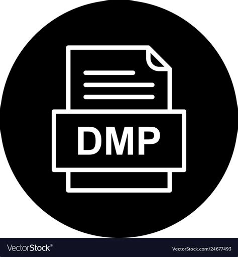 Dmp File Document Icon Royalty Free Vector Image