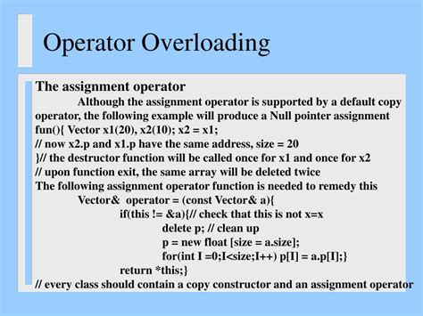 Ppt Operator Overloading Powerpoint Presentation Free Download Id3484426