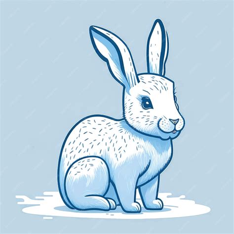 Premium Vector Vector Illustration Of Cute Cartoon Arctic Hare Isolated On White Background