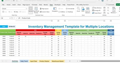 Inventory Management Template For Multiple Locations Pk An Excel Expert