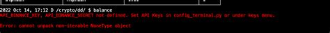 Bug Cryptoddbalance Error Cannot Unpack Non Iterable Nonetype Object · Issue 2847 · Openbb