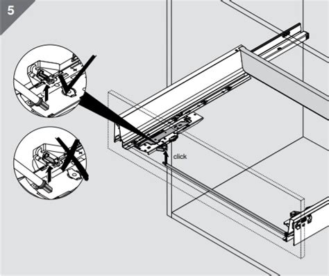 Механизм TIP ON BLUMOTION для открывания от нажатия TANDEMBOX Мебельная фурнитура BLUM