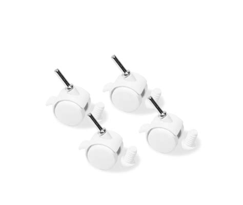 White Swivel Caster Wheels For Cotbed Mokee
