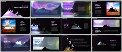 프리젠 테이션 디자인 벡터 템플릿 관광 캠프 자연 관광 캠핑배경 모험 디자인 개념 프리젠 테이션 슬라이드 전단지 전단지 브로셔 커버를위한 다목적 템플릿 Slide Show