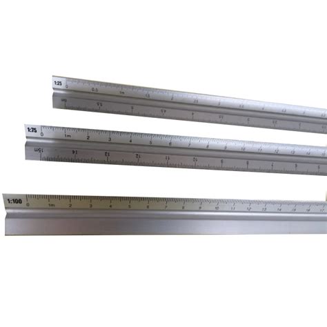 30cm Aluminum Triangular Scale Ruler Metal Scale Ruler Metric Scale