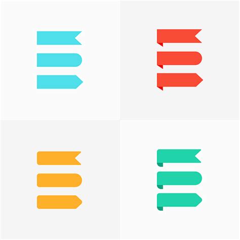 유토이미지 심플 라벨 배지 리본 벡터 일러스트레이션 세트