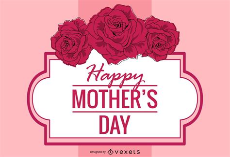 Descarga Vector De Tarjeta Floral Decorativa Del Día De La Madre