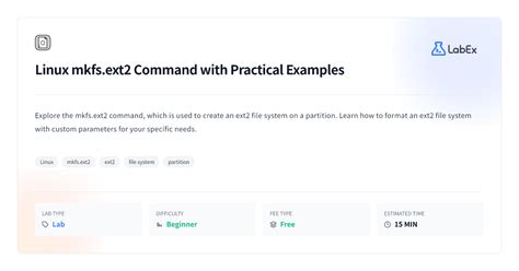 Linux Mkfsext2 Command With Practical Examples Labex