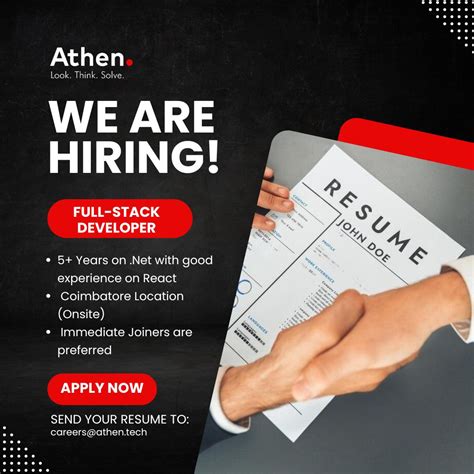 Athen On Linkedin Hiring Fullstackdevelopers Jobopening