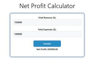 Net Profit Calculator Savvy Calculator