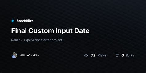 Final Custom Input Date Stackblitz