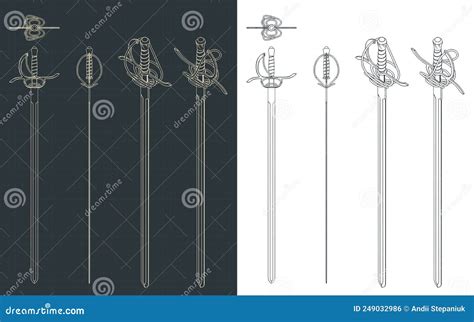 Rapier Sword Blueprints Stock Vector Illustration Of Isolated 249032986 Rapier Sword Blueprints Stock Vector Illustration Of Isolated 249032986