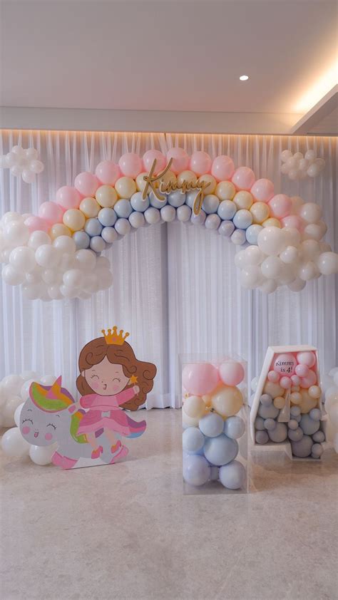 Pastel Balloon Di 2024 Tema Pesta Ulang Tahun Ulang Tahun Pesta