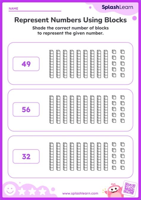 Color To Represent 2 Digit Number Worksheet Printable Maths Sheet