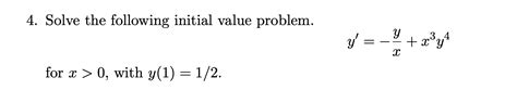 Solved Solve The Following Initial Value Problem Chegg