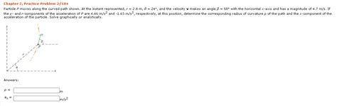 Solved Chapter 2 Practice Problem 2 104 Particle P Moves Chegg Com