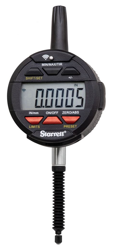 Starrett 0 001 In To 1 In 0 01 Mm To 25 Mm Inch Metric Wireless Digital Indicator 783rd4