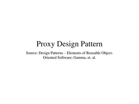 Ppt Proxy Design Pattern Providing Access Control Powerpoint Presentation Id9212464