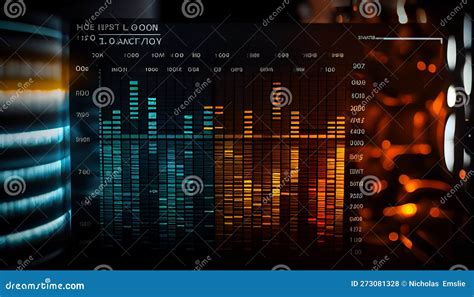 Digital High Tech Graph Background Stock Illustration Illustration Of