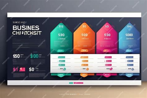 Business Price Chart Template Web Banner Checklist Design Template Price List Comparison Table