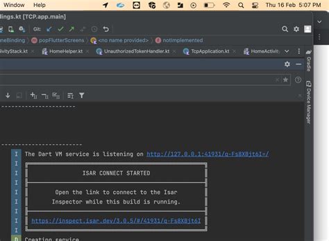 Android Isar Inspector Not Working For Flutter Add To App · Issue