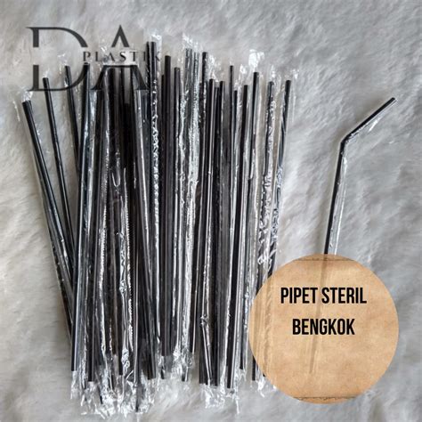 Jual Pcs Sedotan Pipet Steril Bengkok Isi Pcs Shopee Indonesia
