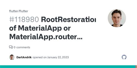 rootrestorationscope of materialapp or materialapp router cannot be overridden as by ancestor s