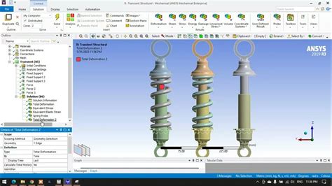 Mono Suspension System Analysis In Transient Structural Analysis Ansys Workbench Youtube