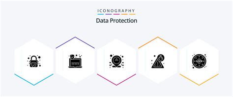 Data Protection 25 Glyph Icon Pack Including Data Ip Regulations Gdpr 18533543 Vector Art