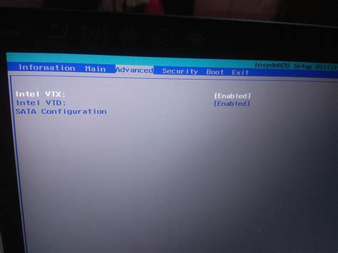 Only Three Options In Advanced BIOS Settings Acer Spin Acer Community