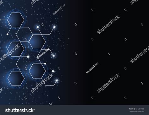 Abstract Hexagon Pattern Molecular Sci Design Stock Vector Royalty Free 654254173 Shutterstock