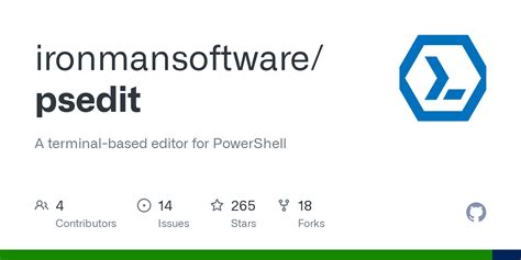 Github Ironmansoftwarepsedit A Terminal Based Editor For Powershell