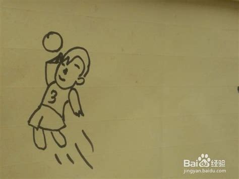 打排球小男孩简笔画 简笔画图片大全 普车都