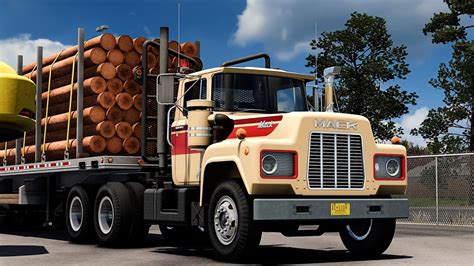 Ats 157 Mack R Heavy Haul With E9 V8 Straight Pipe Youtube