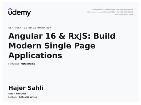 Angular Rxjs Webdevelopment Learningjourney Udemy Hajer Sahli