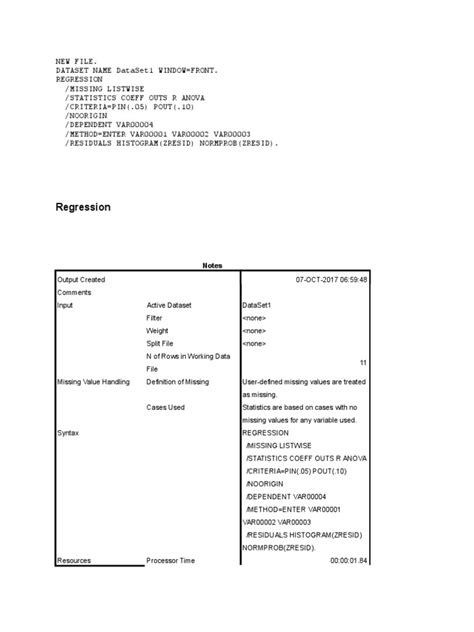 output pdf errors and residuals regression analysis
