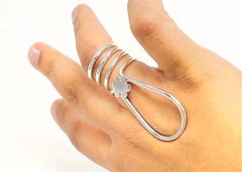 Ss Designs Flowermcp Joint Splint Ring • Mcp Sterling Silver Splint Ring • Splint Ring With