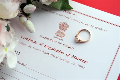 Premium Photo Indian Certificate Of Registration Of Marriage Blank