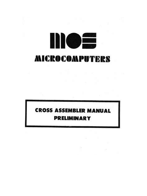Cross Assembler Mosmanual Pdf